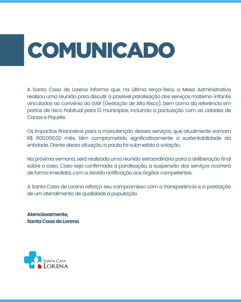 COMUNICADO SCML – Gazeta Imperial – Portal de Notícias